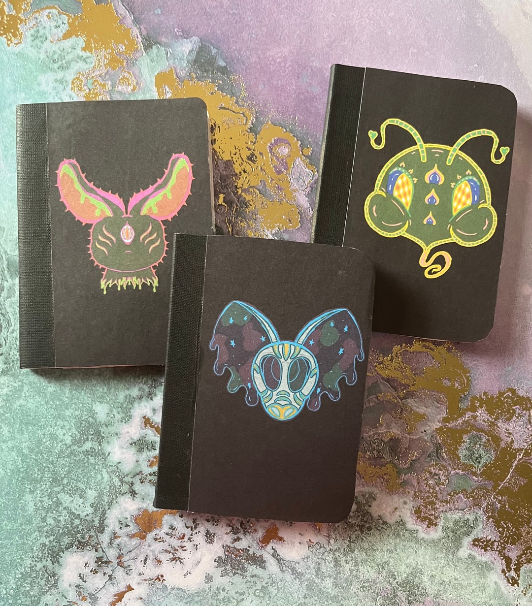 Set of 3 Mini Composition Notebooks - Etsy