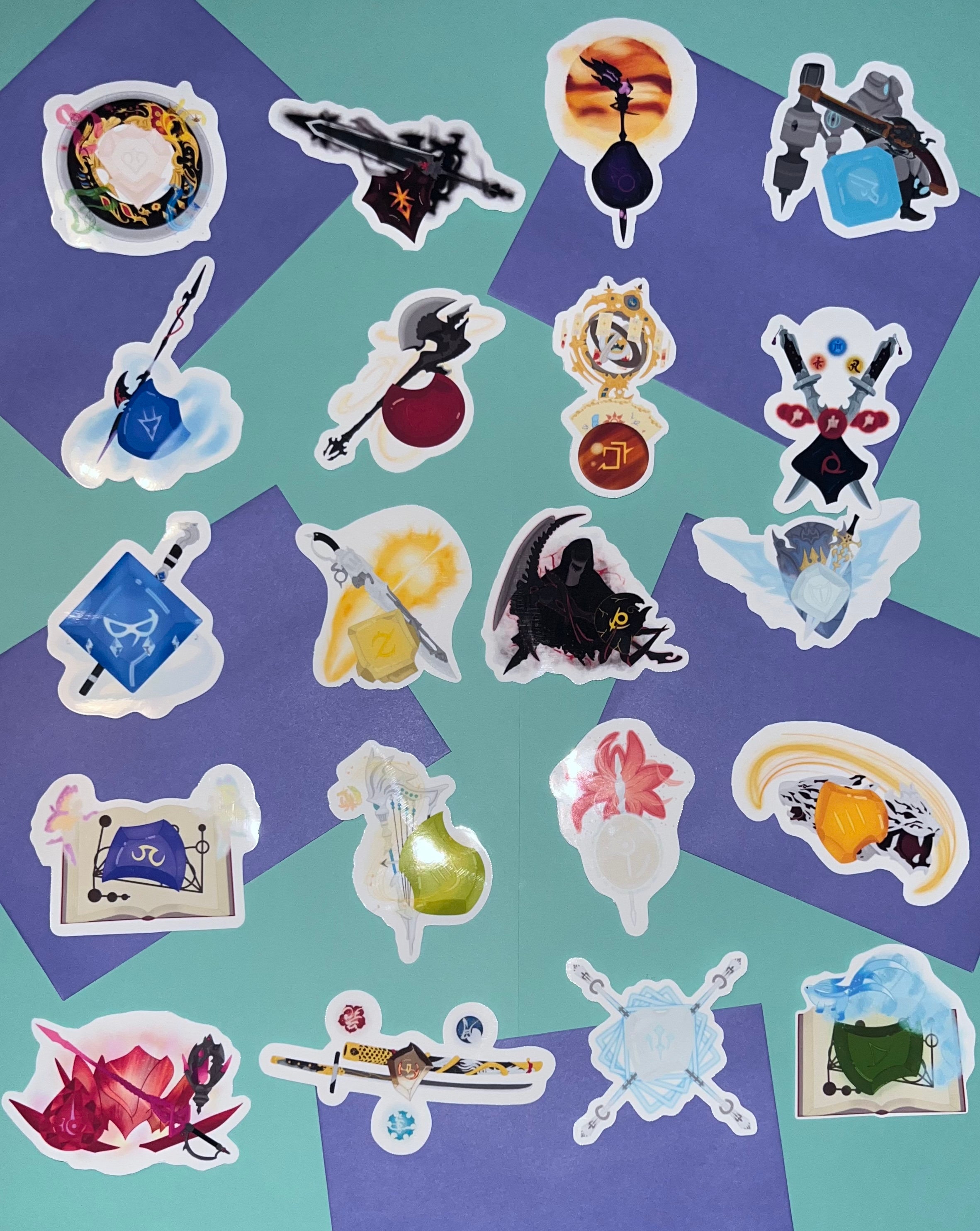 FFXIV Light Party Soul Crystal Laminate Vinyl Sticker Set - Etsy