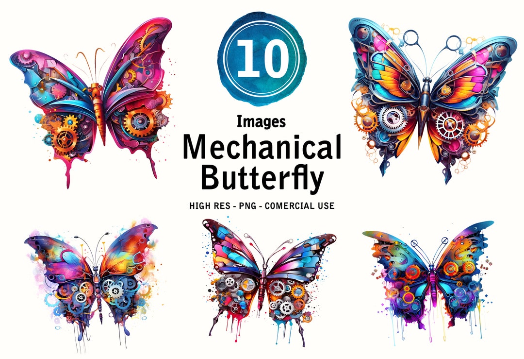 Mechanical Butterfly PNG, Clipart, Sublimation, Butterfly Painting ...