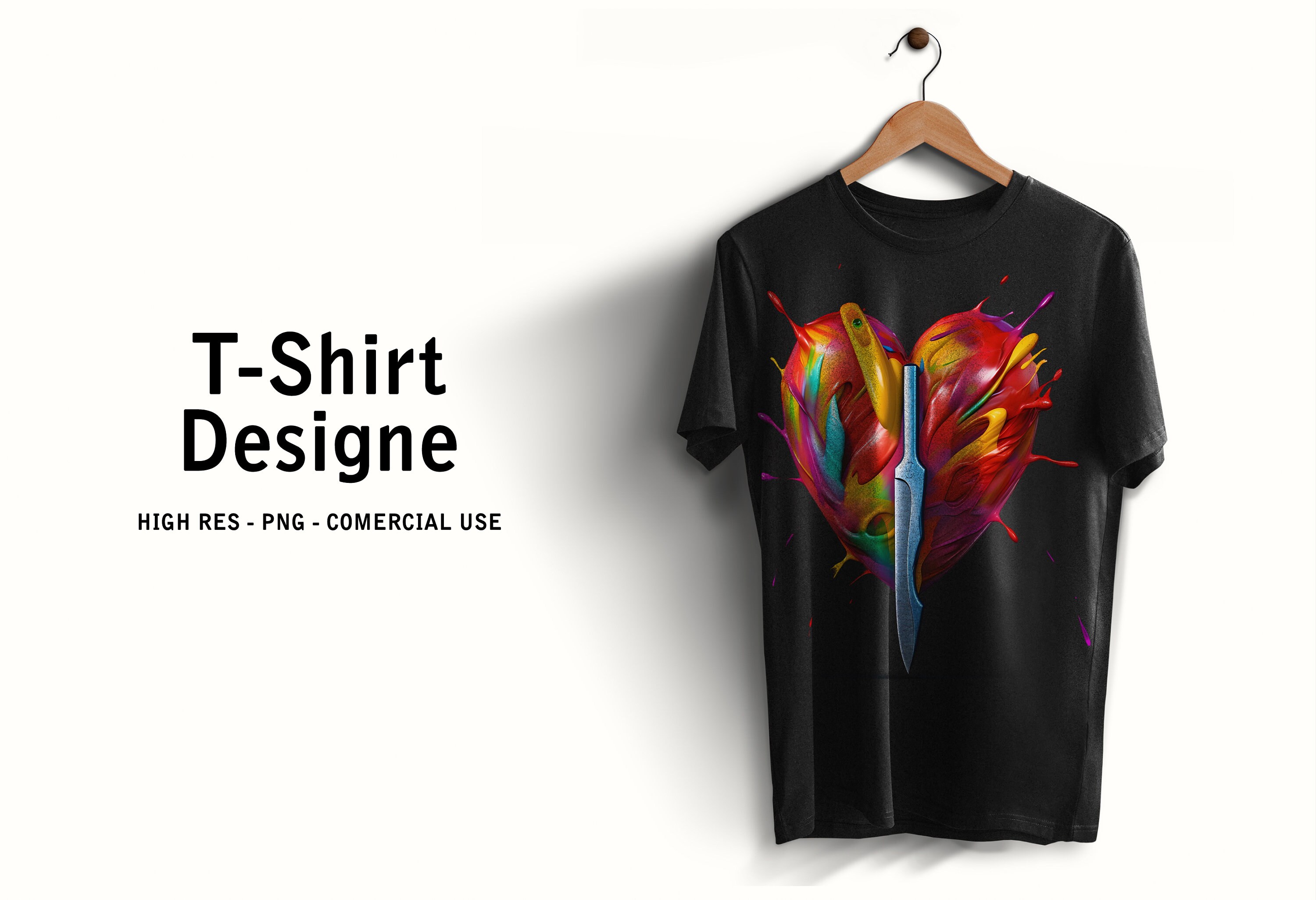 Heart and Knife Watercolor PNG, Clipart, Sublimation, Wall Art, Heart ...