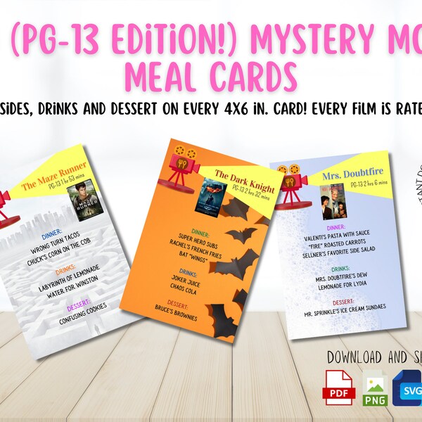 Mystery Dinner Menu - Etsy