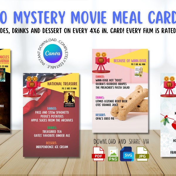 Mystery Dinner Menu - Etsy