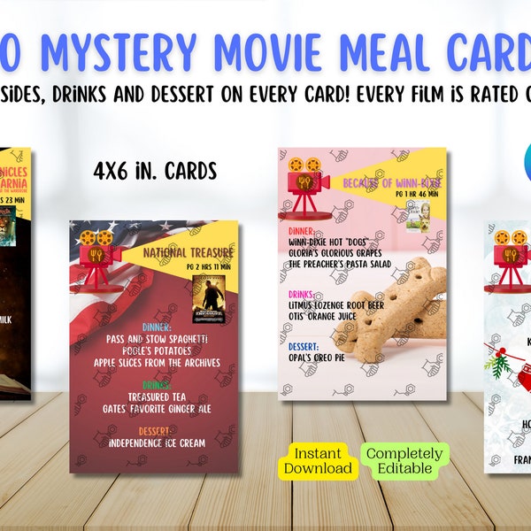 Mystery Dinner Menu - Etsy