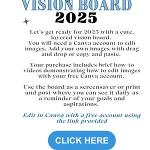 2025 Vision Board Template: Drag & Drop Canva Design (printable Digital ...