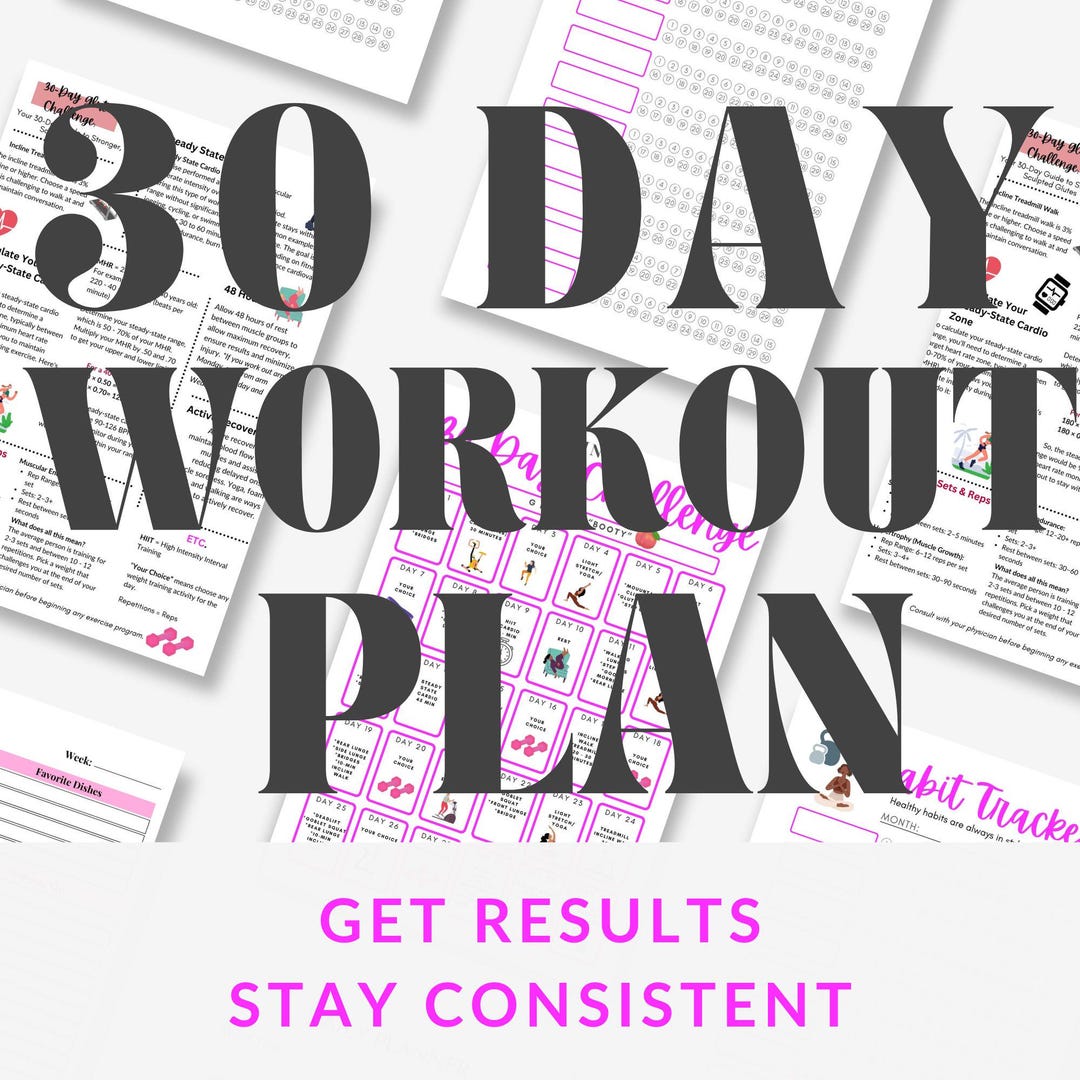 30-day Glute Challenge Plan At-home Workout for Stronger, Toned Glutes ...