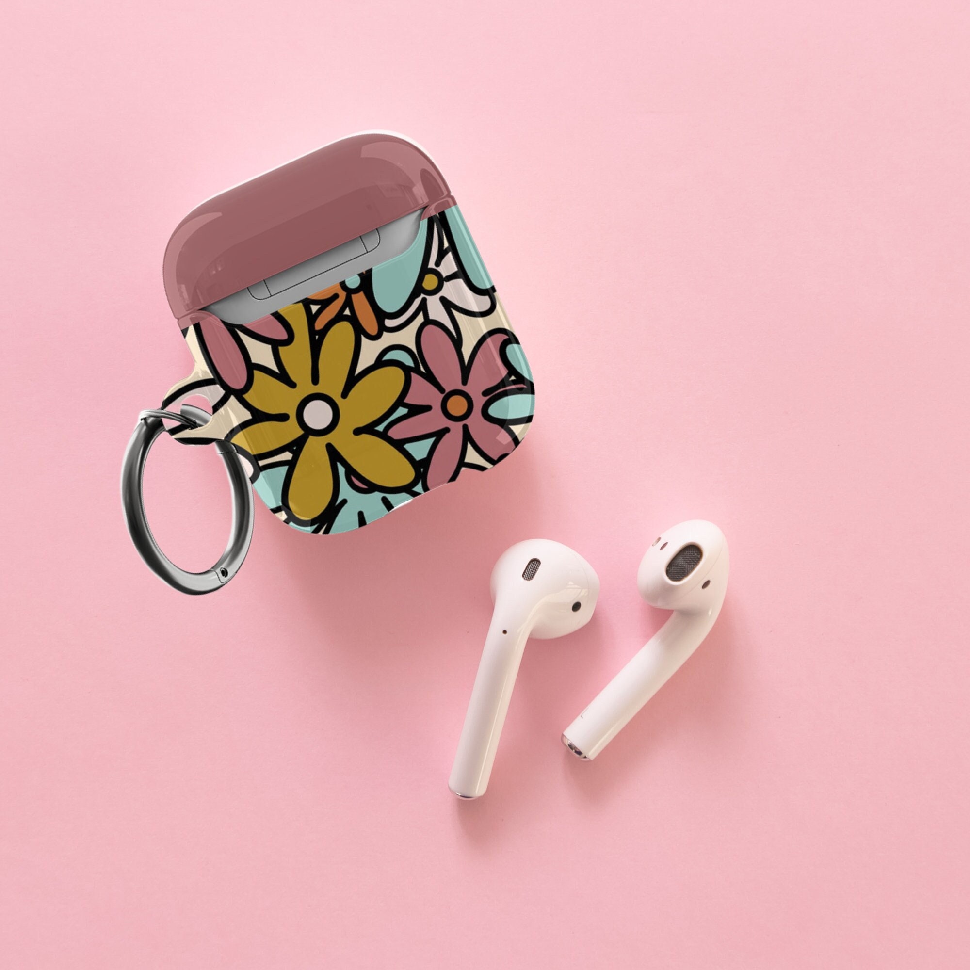 Retro Pastel Floral AirPod Case Vintage Flowers AirPod 1st Gen 2nd Gen ...