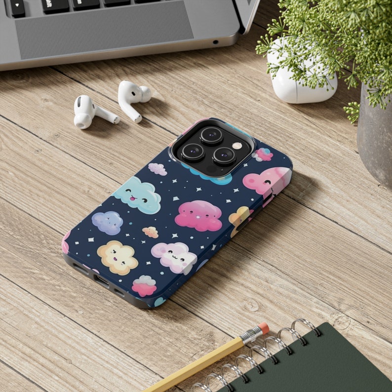 Cute Kawaii Style Cumulus Clouds Tough Phone Cases Compatible - Etsy