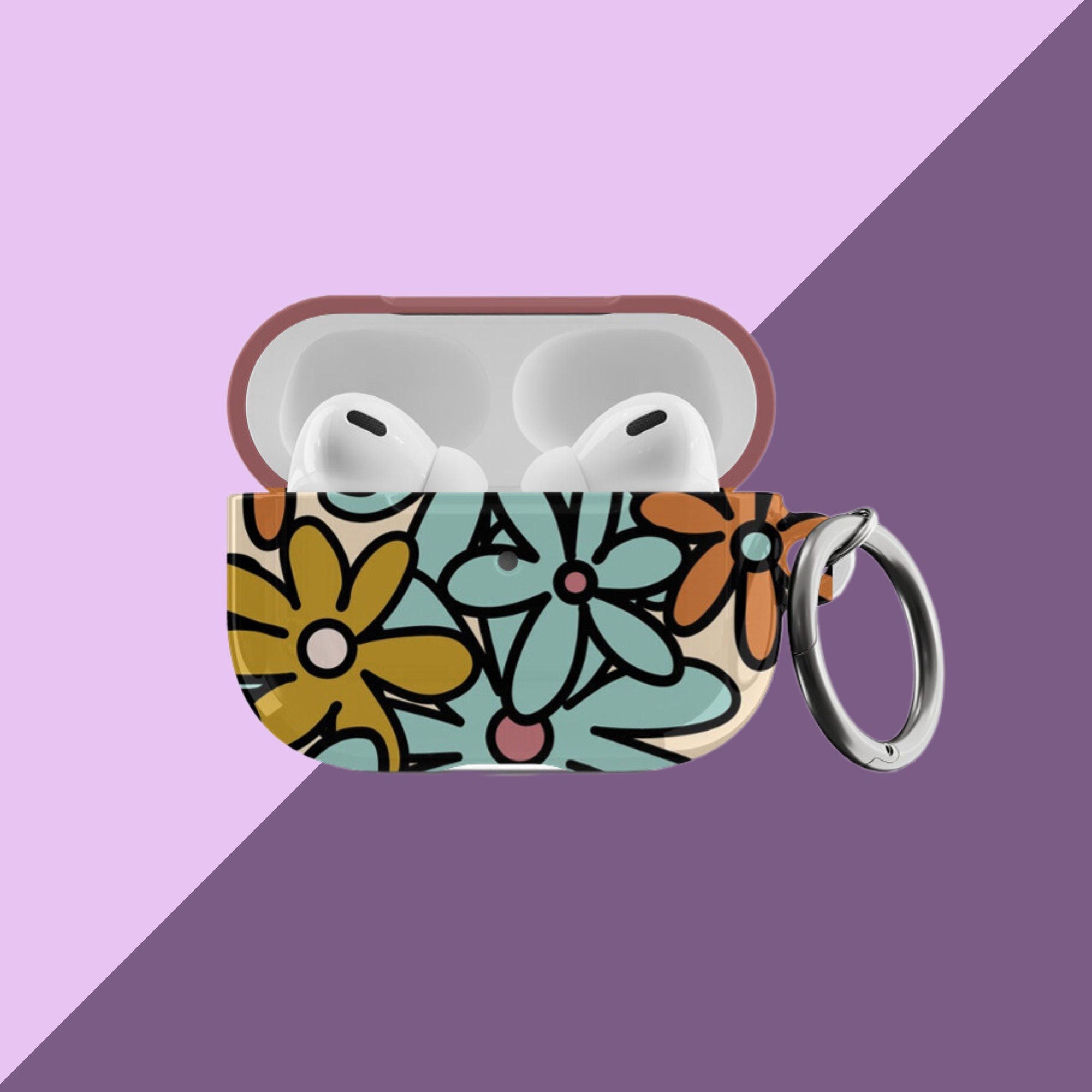 Retro Pastel Floral AirPod Case Vintage Flowers AirPod 1st Gen 2nd Gen ...