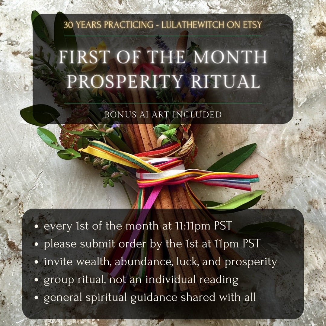 First of the Month Group Ritual, Wealth, Luck, Money, Abundance ...