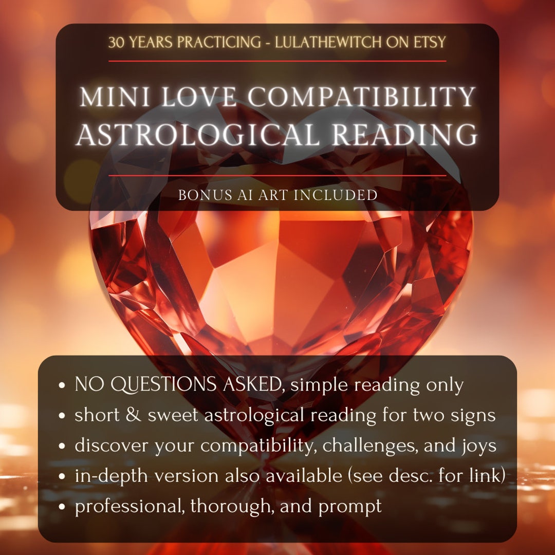Mini Astrology Love Compatibility Reading, Fast, Simple, Romance, Love ...