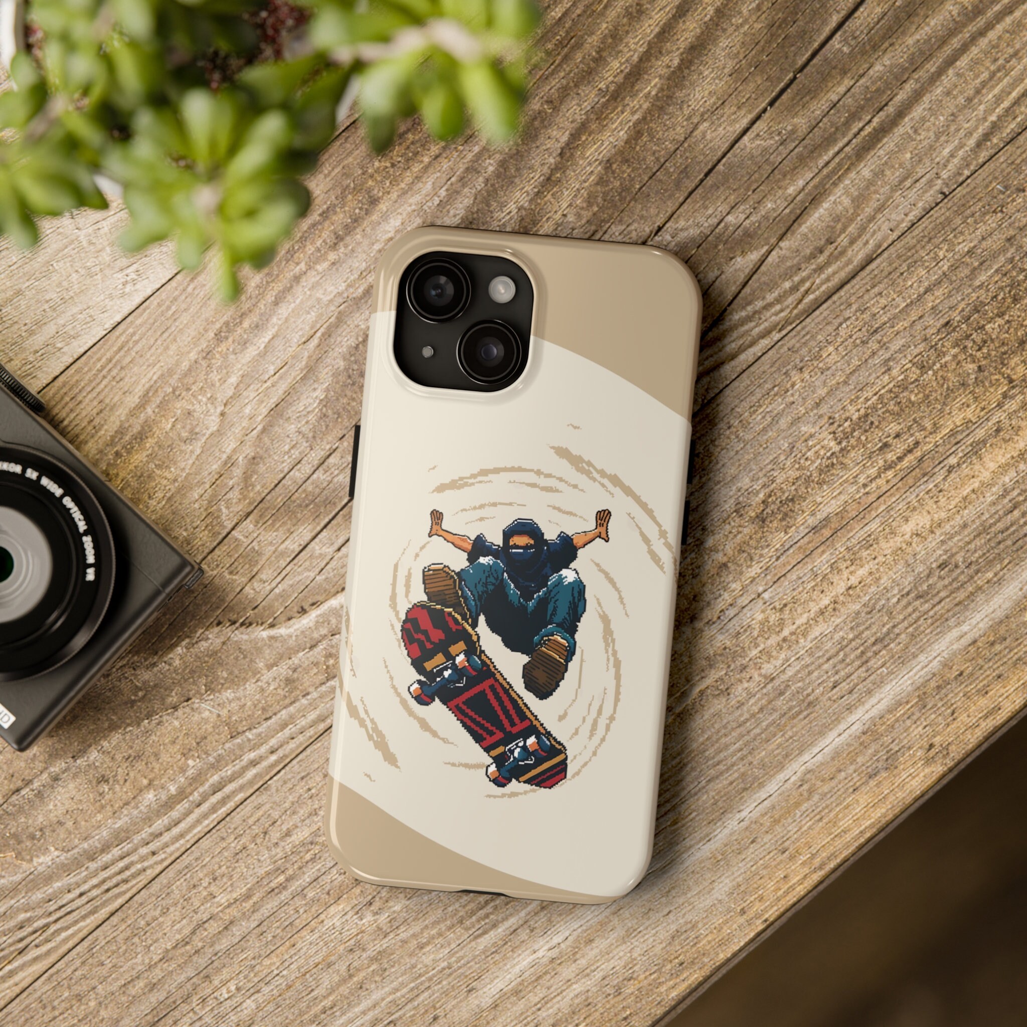 Skateboard 8-bit Retro Pixel Art Cool Tough Phone Case - Etsy
