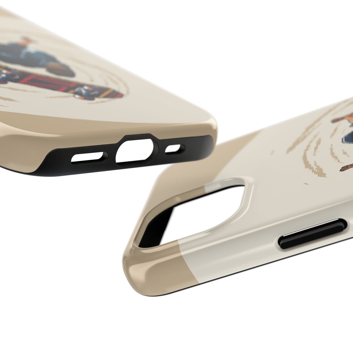 Skateboard 8-bit Retro Pixel Art Cool Tough Phone Case - Etsy