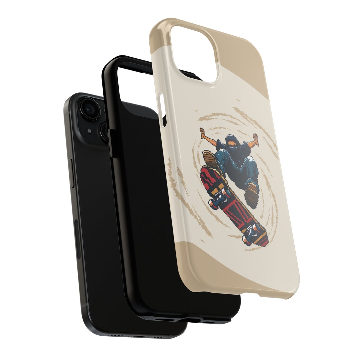 Skateboard 8-bit Retro Pixel Art Cool Tough Phone Case - Etsy