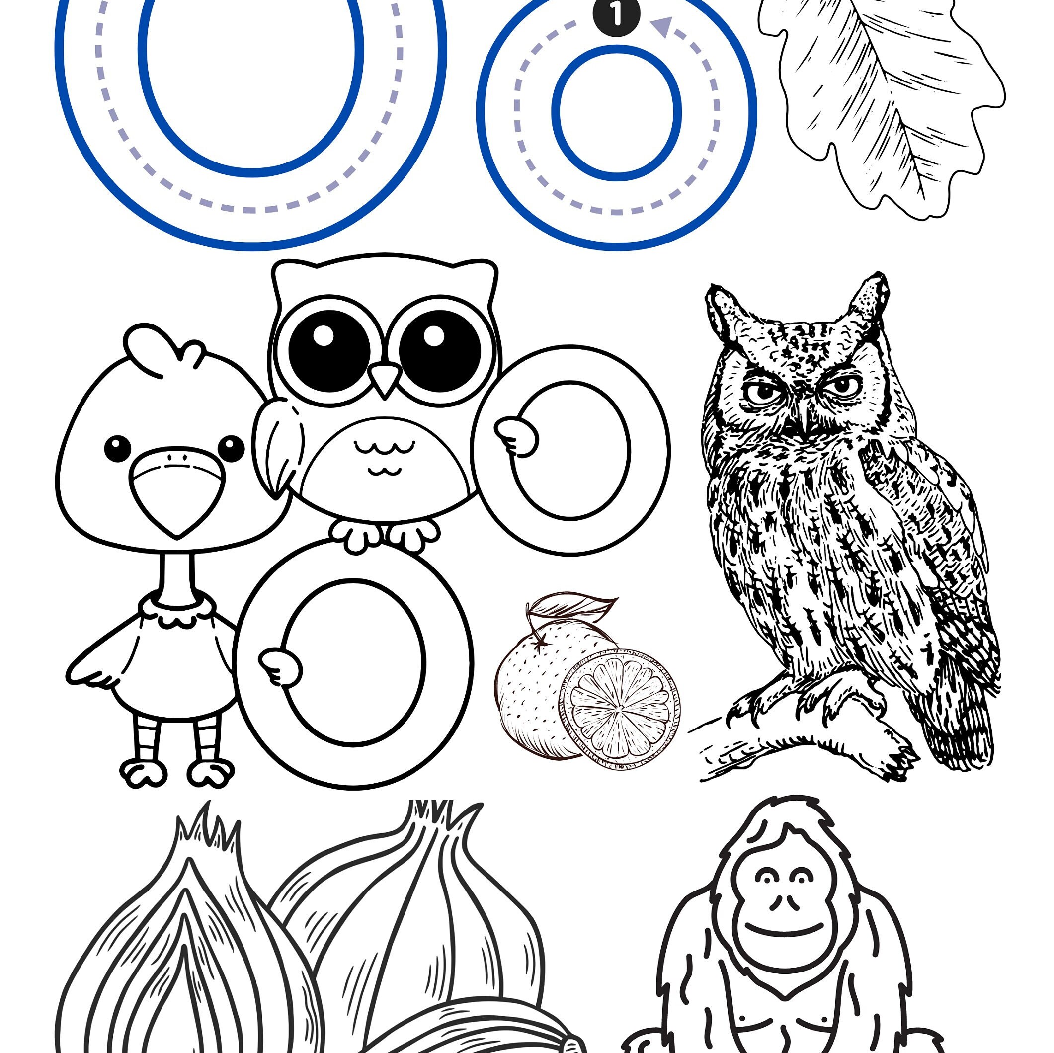 Coloring Pages Learning Alphabet A - Z Children, Adults, - Etsy