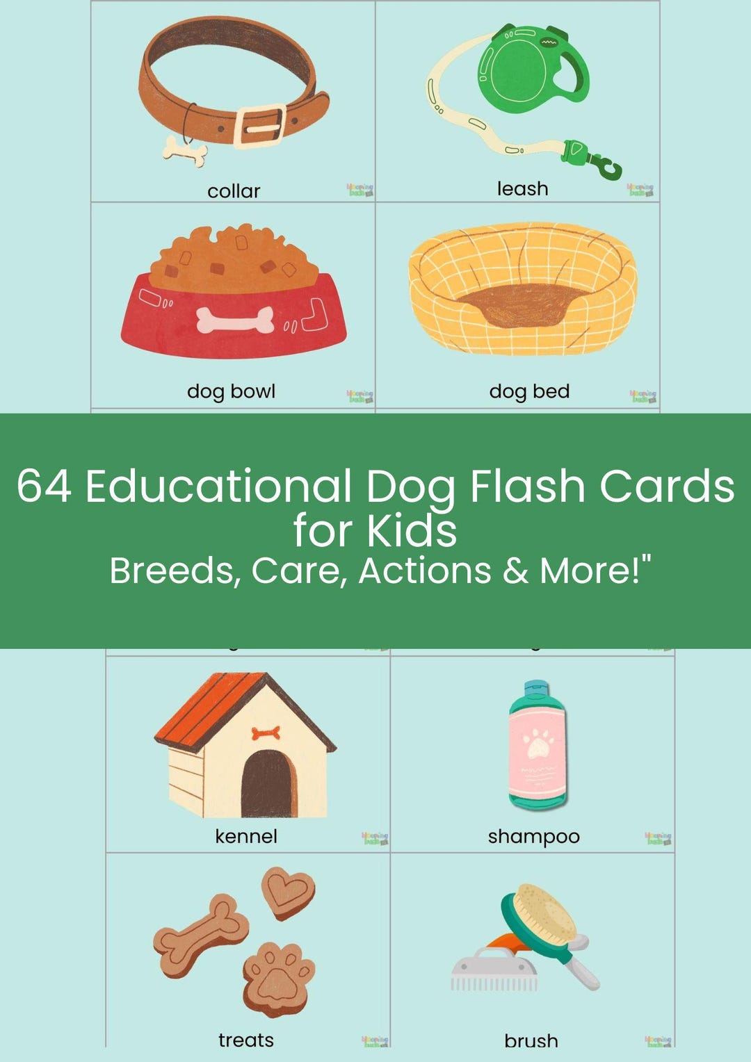 Educational Dog Care Flash Cards for Kids – Breeds, Care Items & More ...