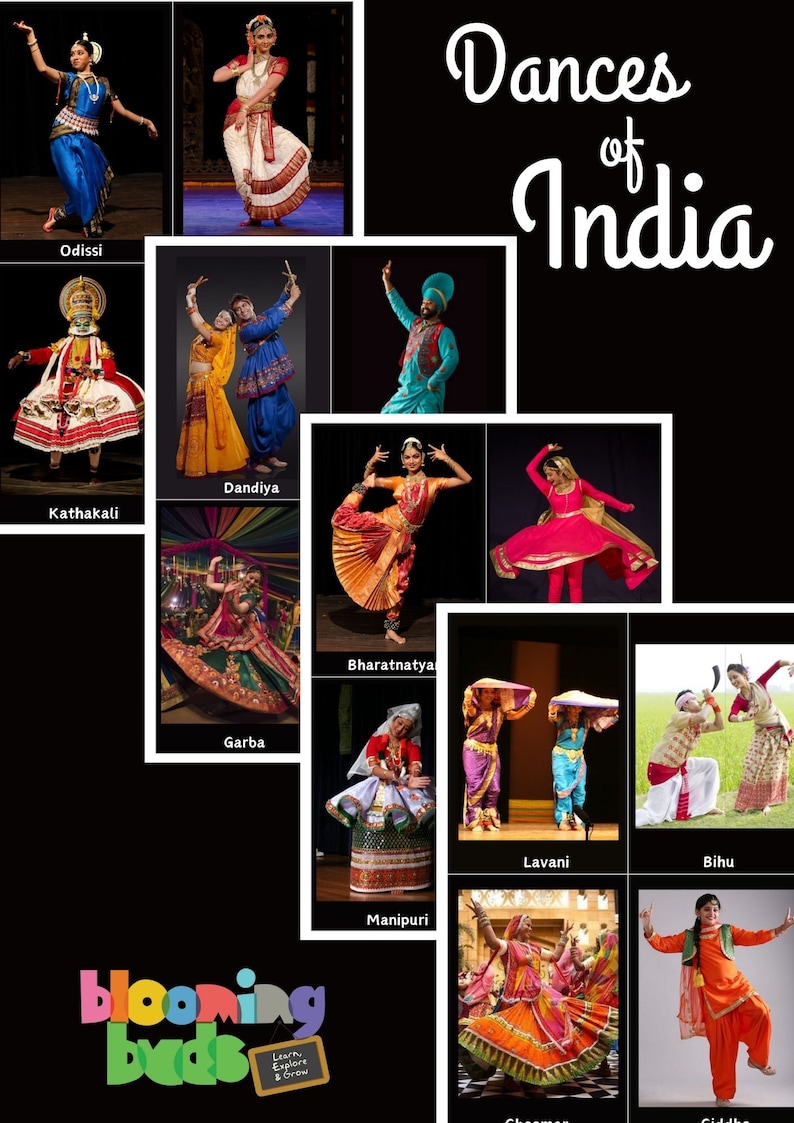 Dances of India Picture/flash Cards - Etsy