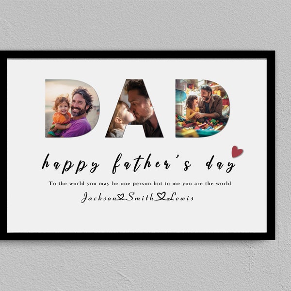 Fathers Day Photo Collage Card Printable - Etsy