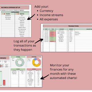 Income Vs. Expense Tracker | Google Sheets Template - Etsy