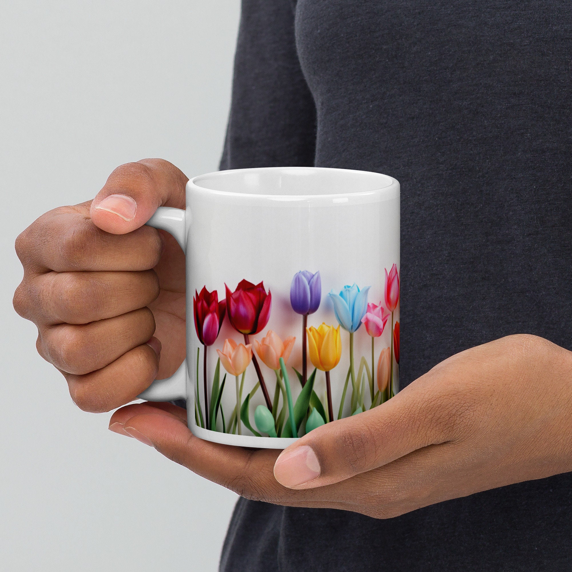 Tulip Mug, Mug With Tulips, Gift for Tulip Lover, Tulip Coffee Mug - Etsy