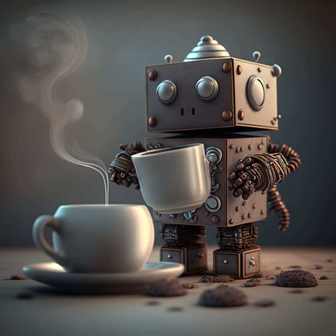 Robot Enjoying a Cup of Tea Digital Download - Etsy