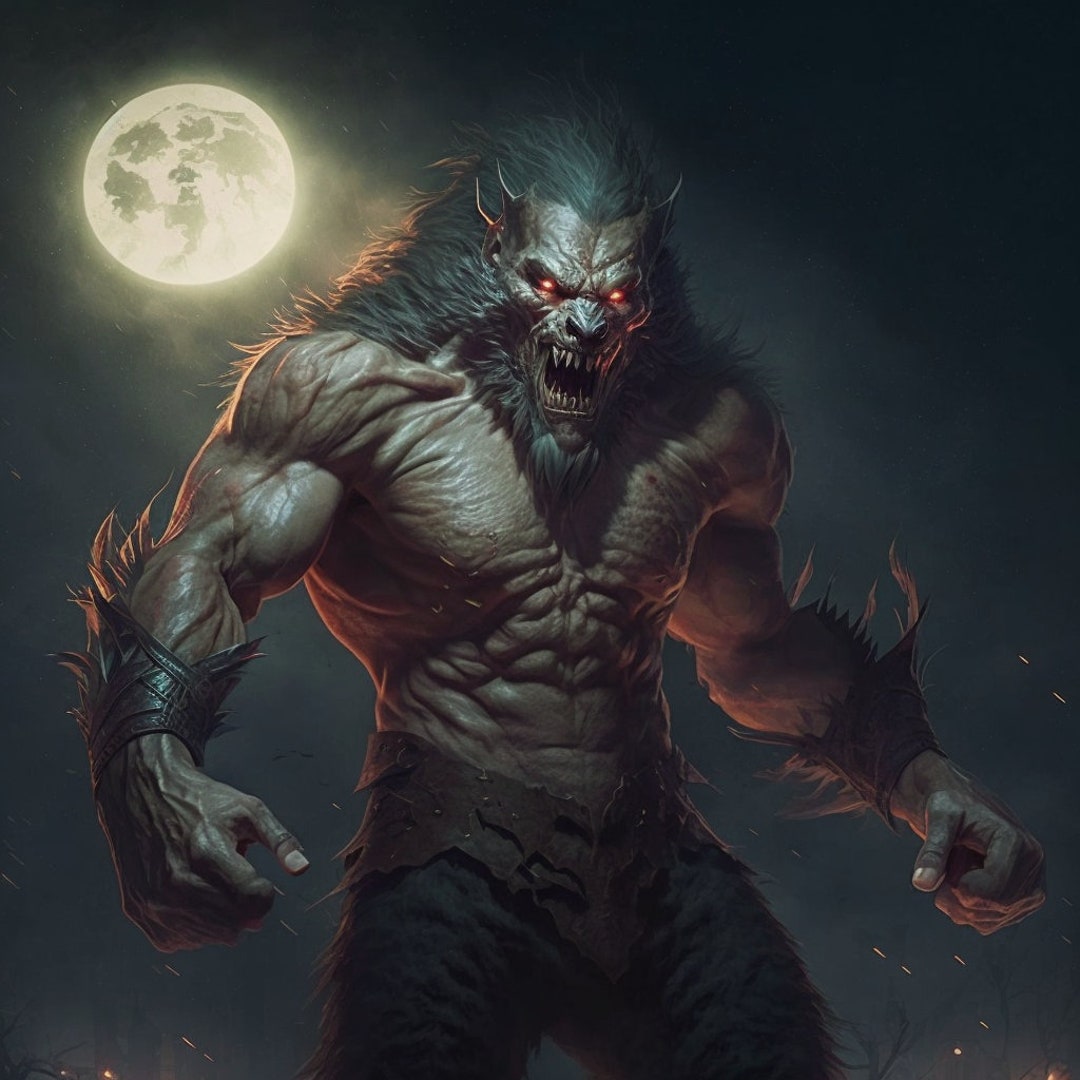 Fierce Werewolf Digital Download - Etsy