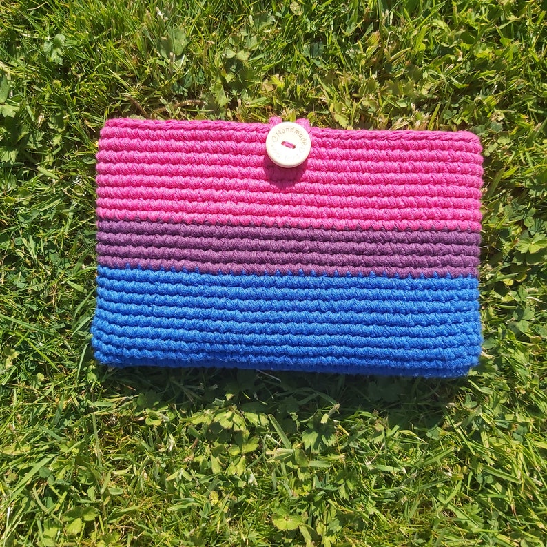 PRIDE Crochet Book Sleeve, LGBTQ Book Lovers, Trans Flag, Bisexual Flag ...