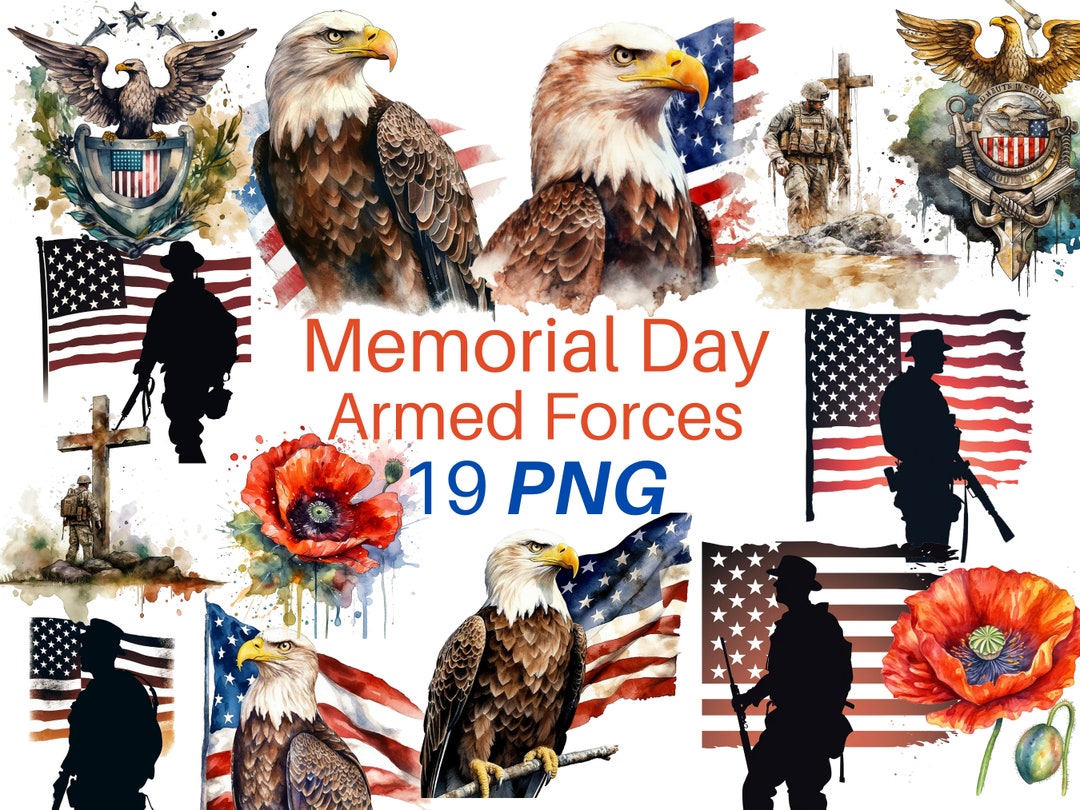 Memorial Day Tribute Clipart Bundle - Etsy
