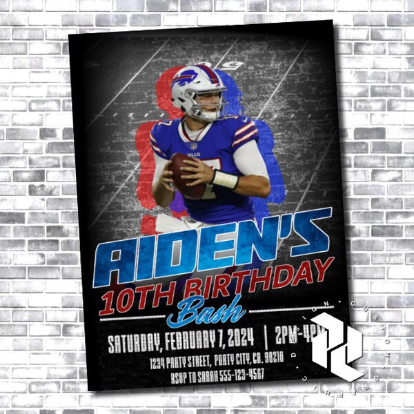 Buffalo Bills Birthday Card - Etsy