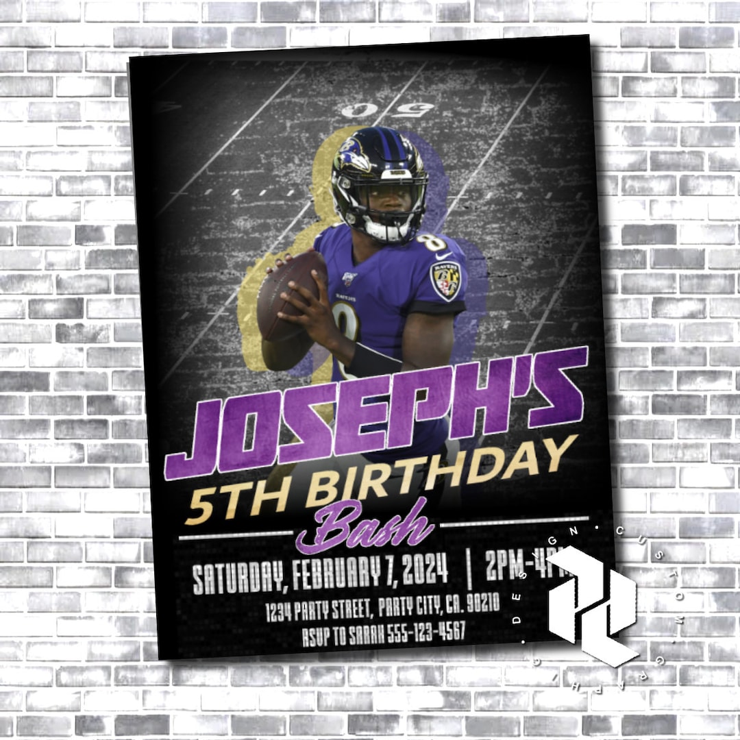 Lamar Jackson Invitation Baltimore Ravens Ravens Invitation Lamar ...