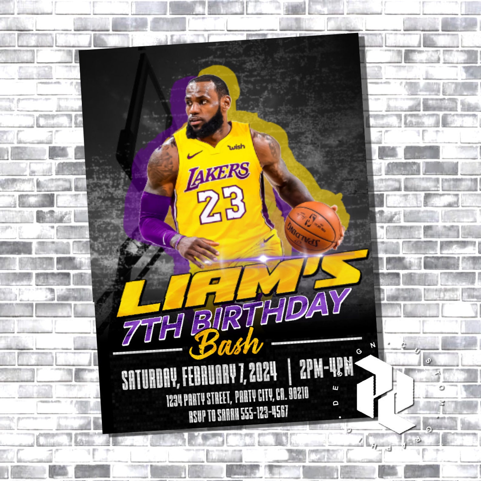 Lebron James Invitation Lakers Invitation Los Angeles Lakers Lebron ...