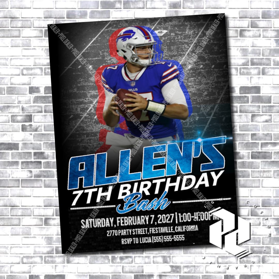 Josh Allen Invitation Buffalo Bills Josh Allen Bills Invitation NFL ...