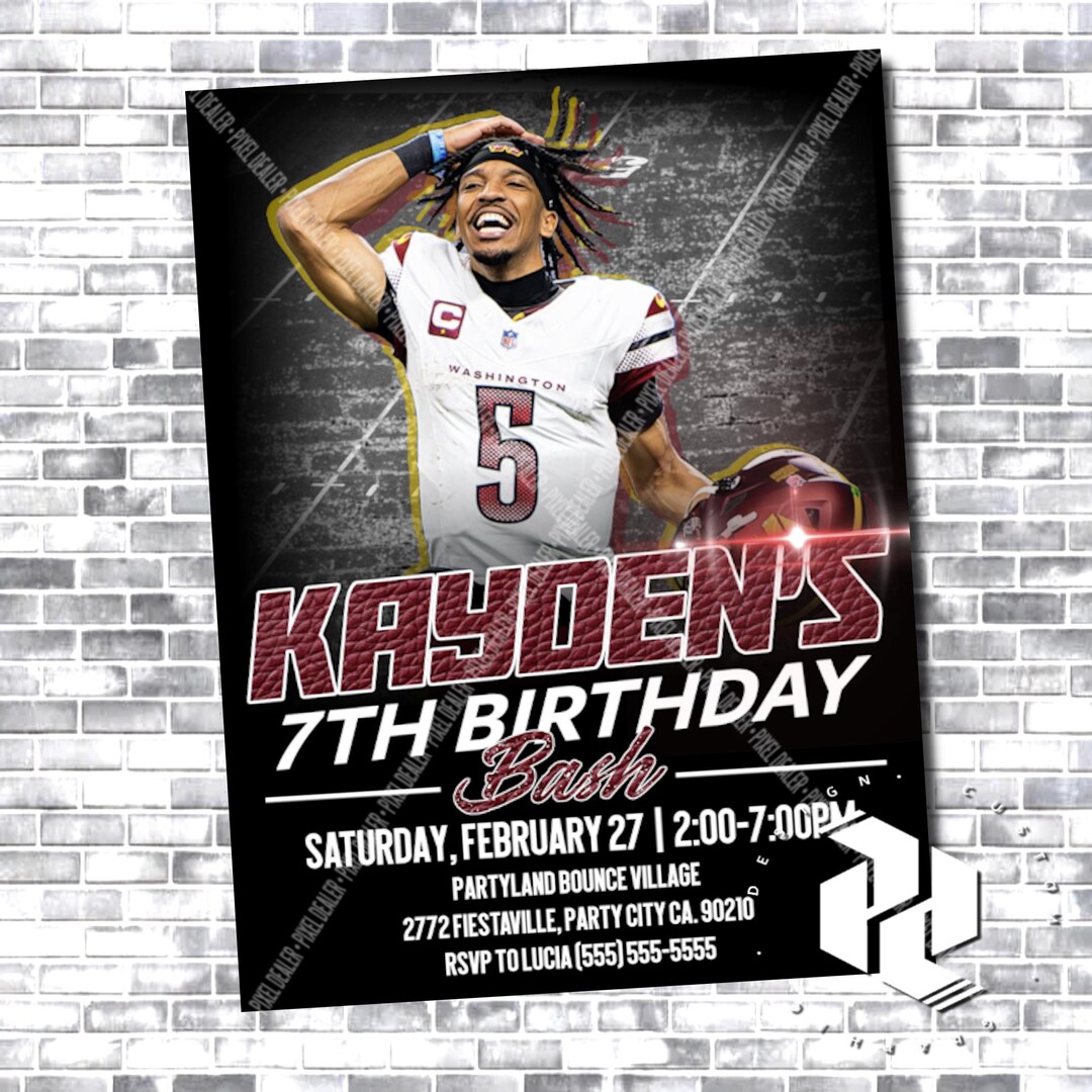 Jayden Daniels Invitation - Washington Commanders - Commanders ...