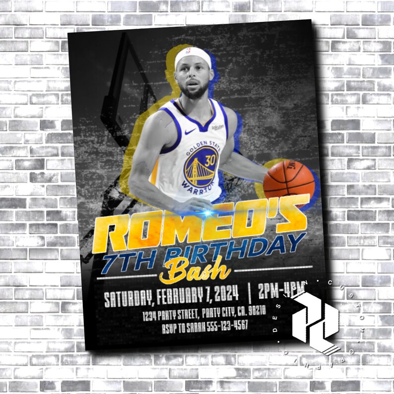 Steph Curry Invitation Warriors Invitation Golden State Warriors ...