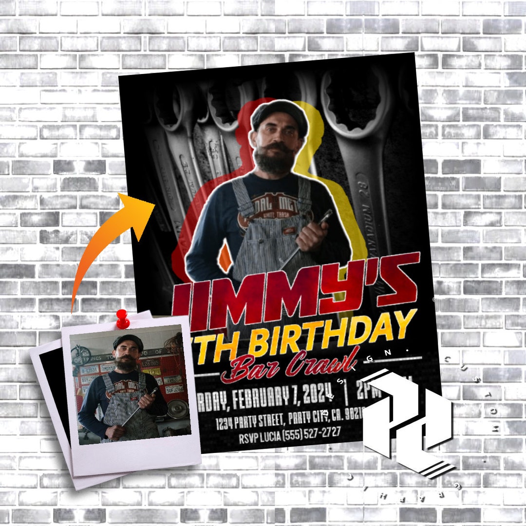 Customized Invitation - Any Name - Any Occasion - Any Color - Men ...