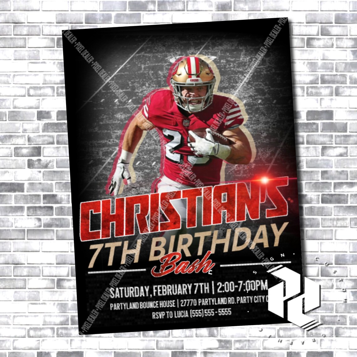 Christian Mccaffrey Invitation - San Francisco 49ers - Niners ...
