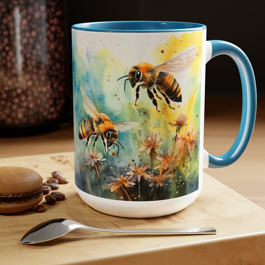 Busy Bees Coffee Tea Mugs, 15oz - Etsy