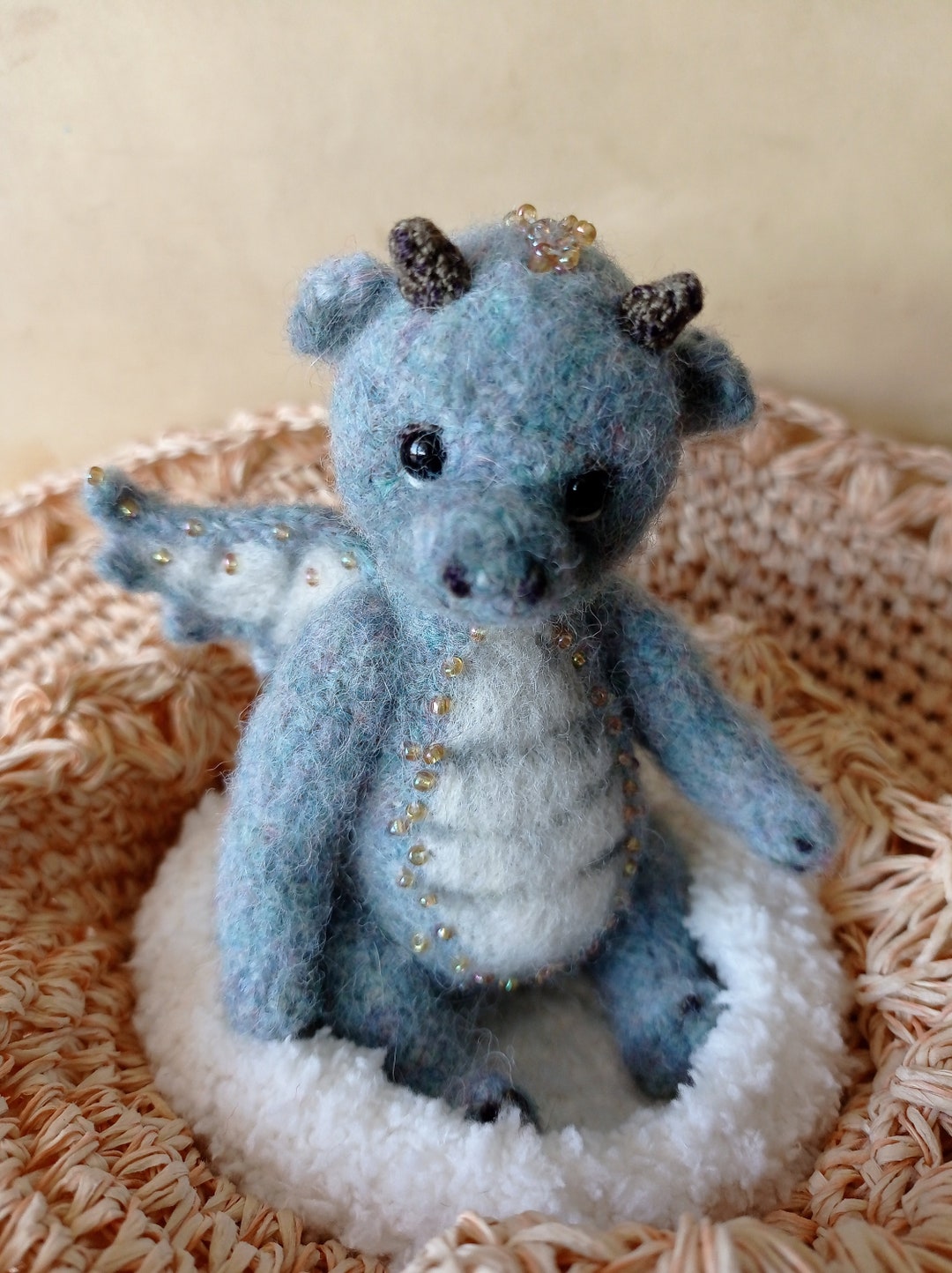 Green Teddy Dragon, Collectible Teddy Dragon With Wings, Alpaca Dragon ...