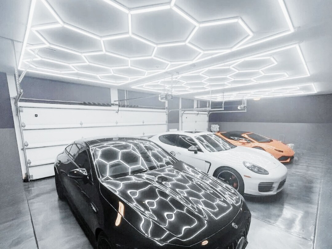 Premium Hexagon LED Lighting Grids - Garage Lighting - Etsy