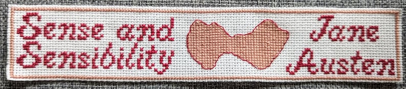 Cross-stitch Pattern - Jane Austen's Sense & Sensibility Bookmark - Etsy