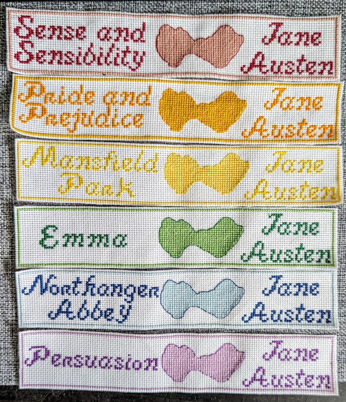 Cross-stitch Pattern - Set of 6 Jane Austen Bookmarks - Etsy