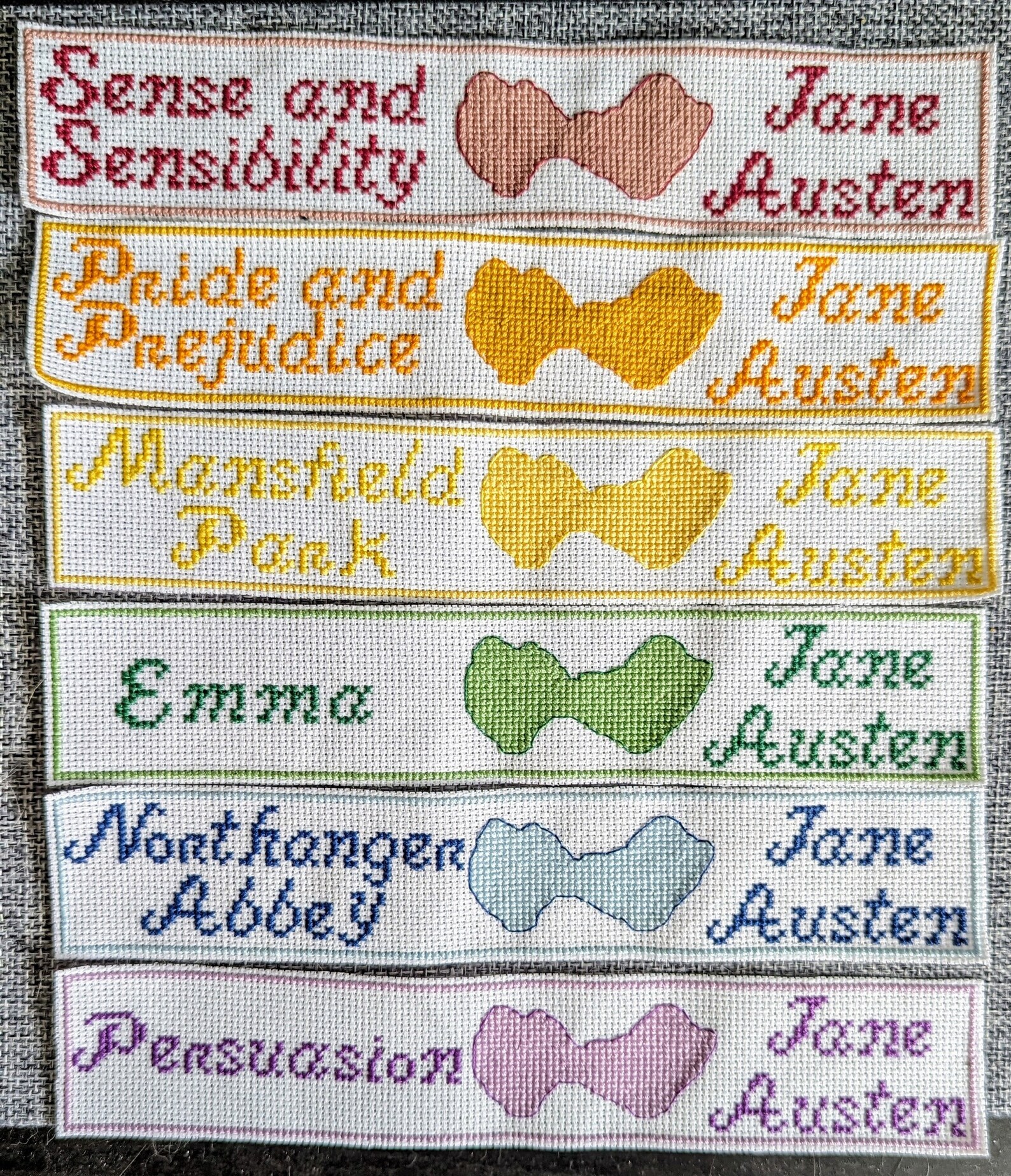 Cross-stitch Pattern - Set of 6 Jane Austen Bookmarks - Etsy