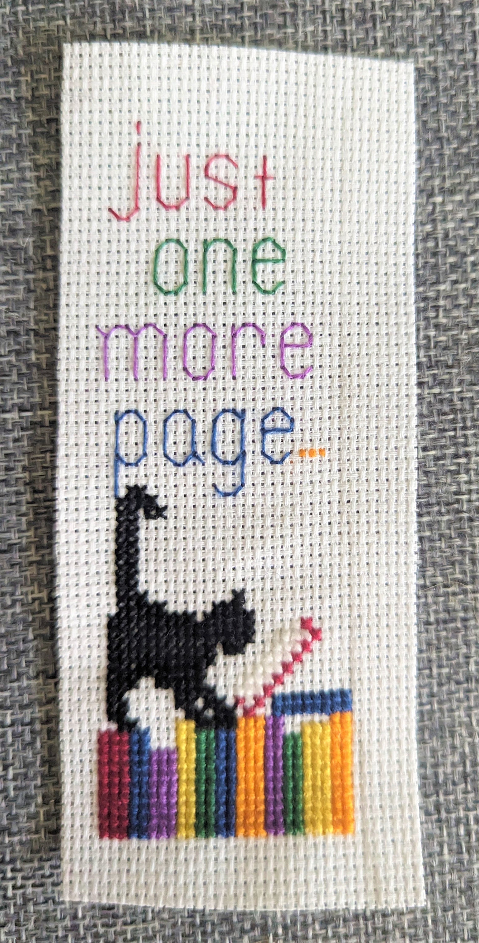 Just One More Page Bookmark Cross-stitch Pattern - Etsy