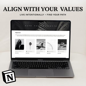 Minimal Aesthetic Notion Digital Core Values Workbook Clarification Core Values All in One ...