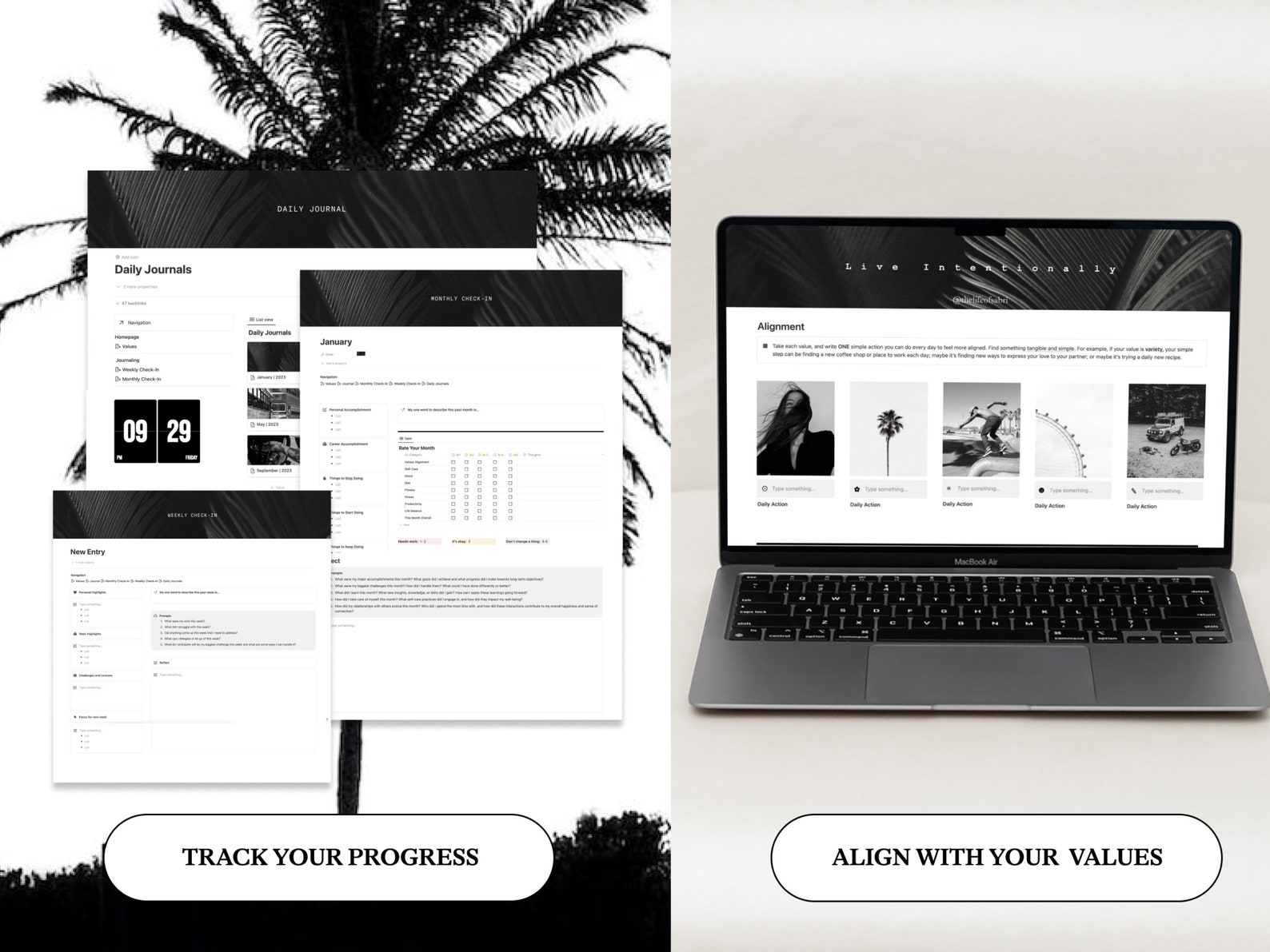 Minimal Aesthetic Notion Digital Core Values Workbook Clarification Core Values All in One ...