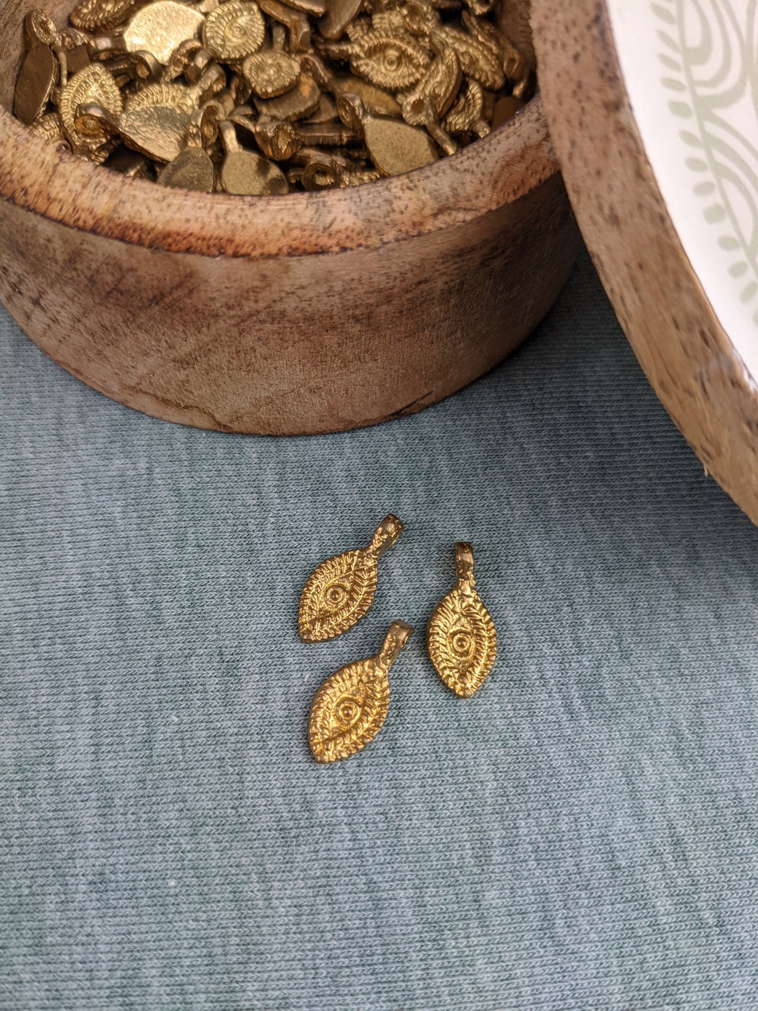 Brass Pendant Small Eye 62 Inner Third Eye Charm 20 Mm9 Mm Made of ...