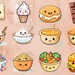 Kawaii Food Clipart Bundle Cute Food Graphics for Digital Planner Png ...