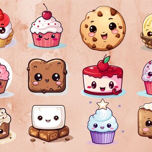 Kawaii Sweet Food Clipart Perfect Match Kawaii PNG Funny Vector ...