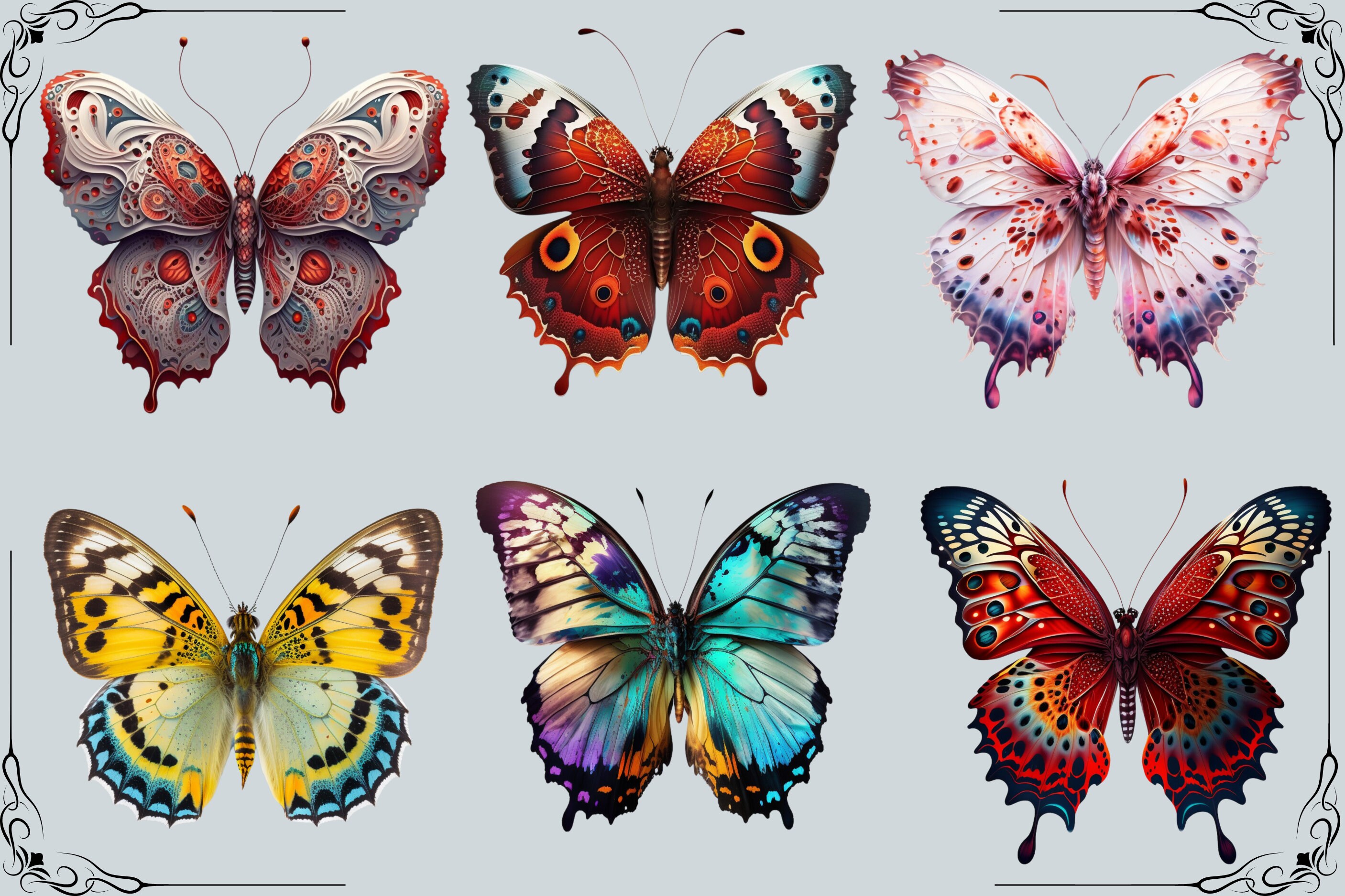 Best Colorful Butterfly PNG Clipart Bundle Butterfly Exotic Element ...