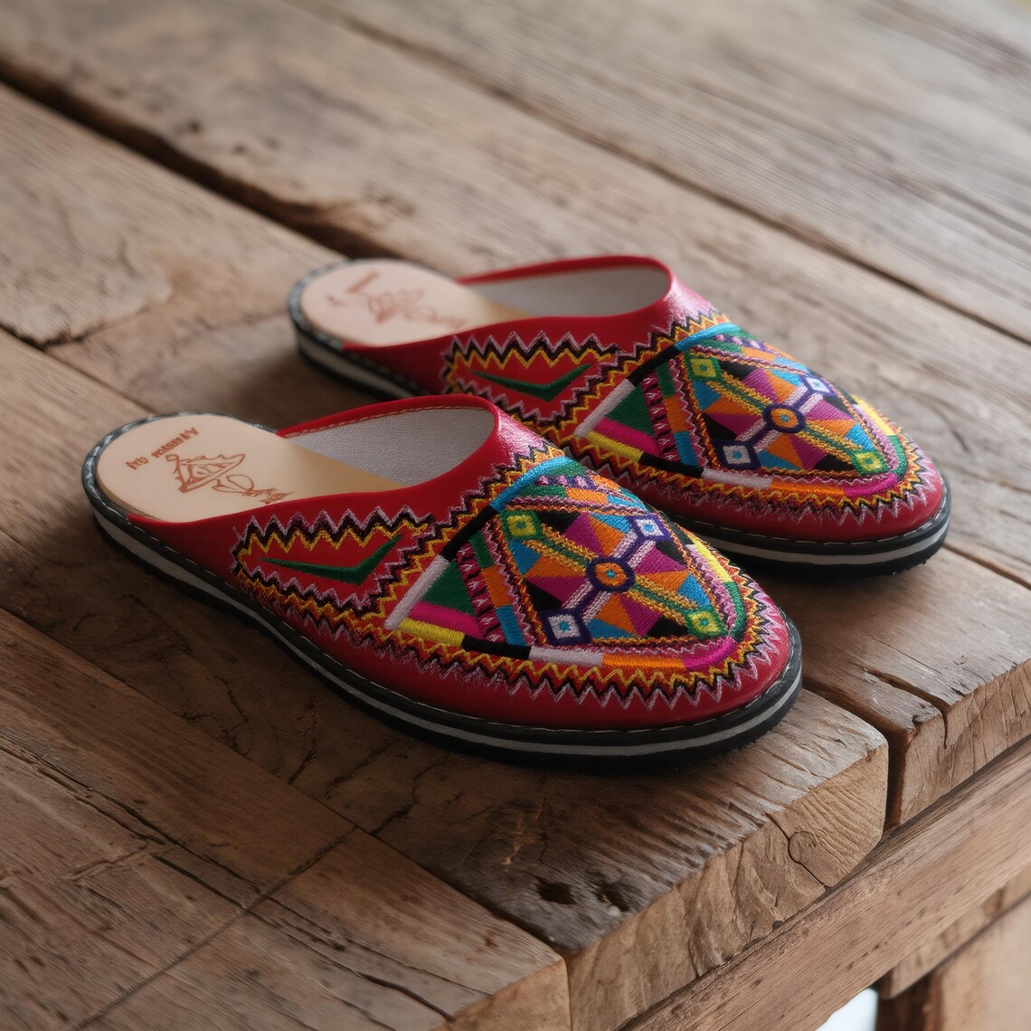 Moroccan Amazigh Babouche – Traditional Berber Leather Shoes – Ethnic ...