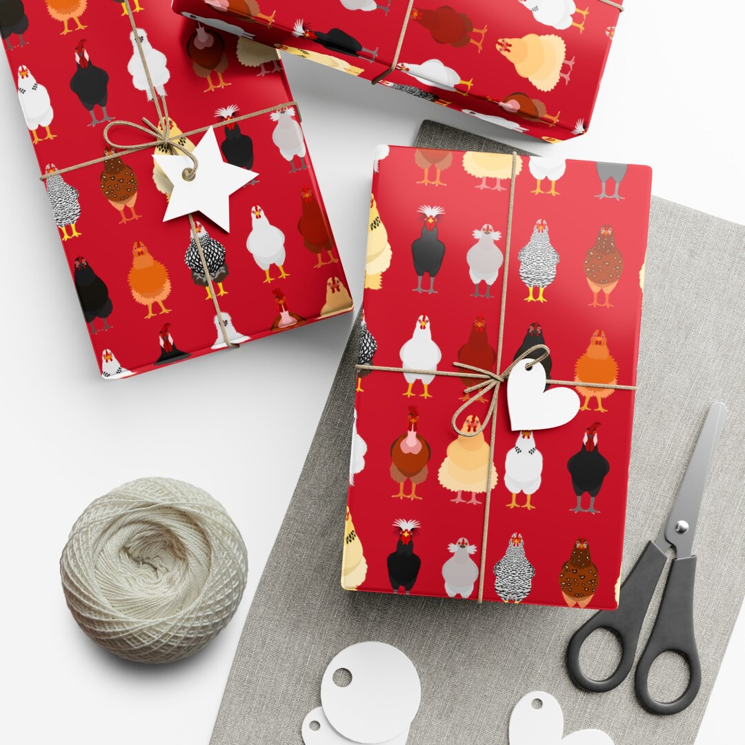 Chicken Gift Wrap Paper Birthday Gift Wrapping Paper - Etsy